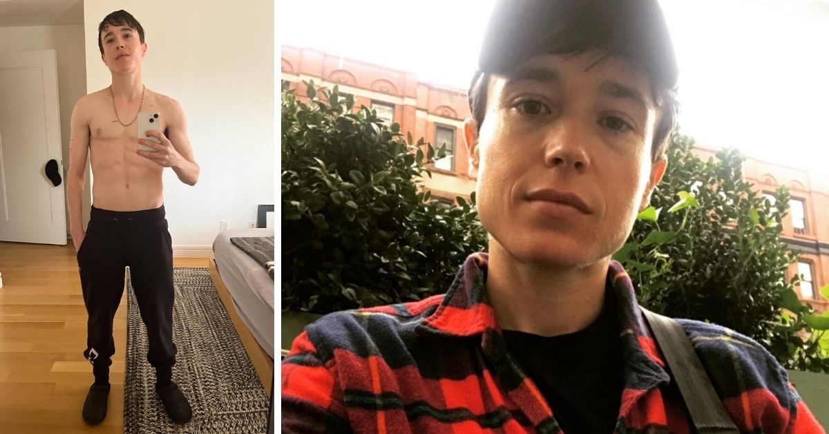Elliot Page luce con orgullo sus pectorales y abdomen marcado