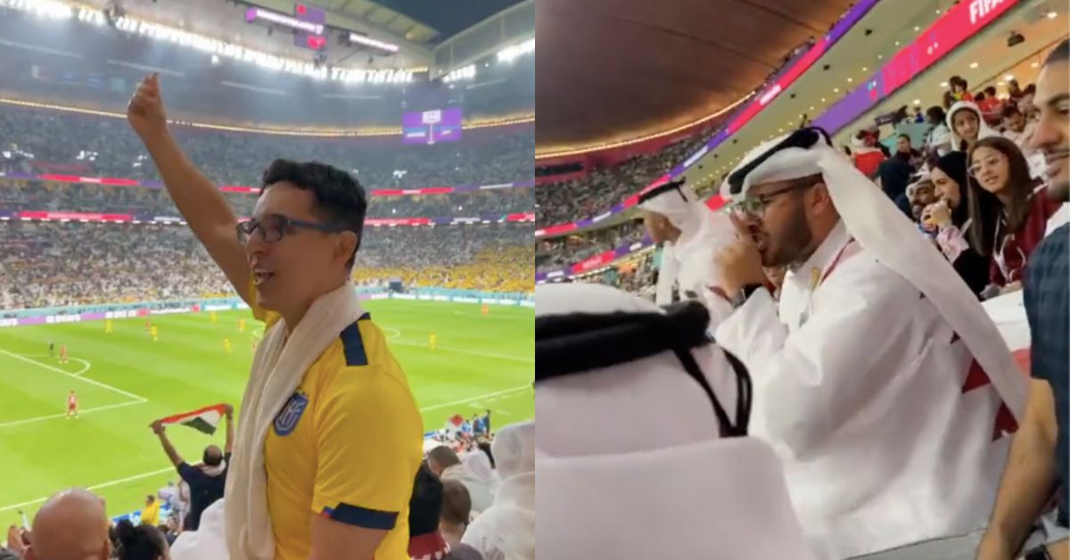 Hincha de Ecuador hizo ofensivo gesto a los cataríes y protagonizó pelea
