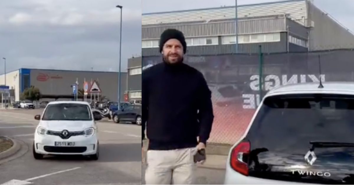 Gerard Piqué llegó manejando un Twingo a la Kings League