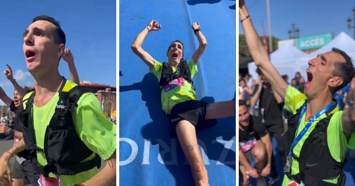 Alex Roca, con un 76% de discapacidad física, completó una maratón