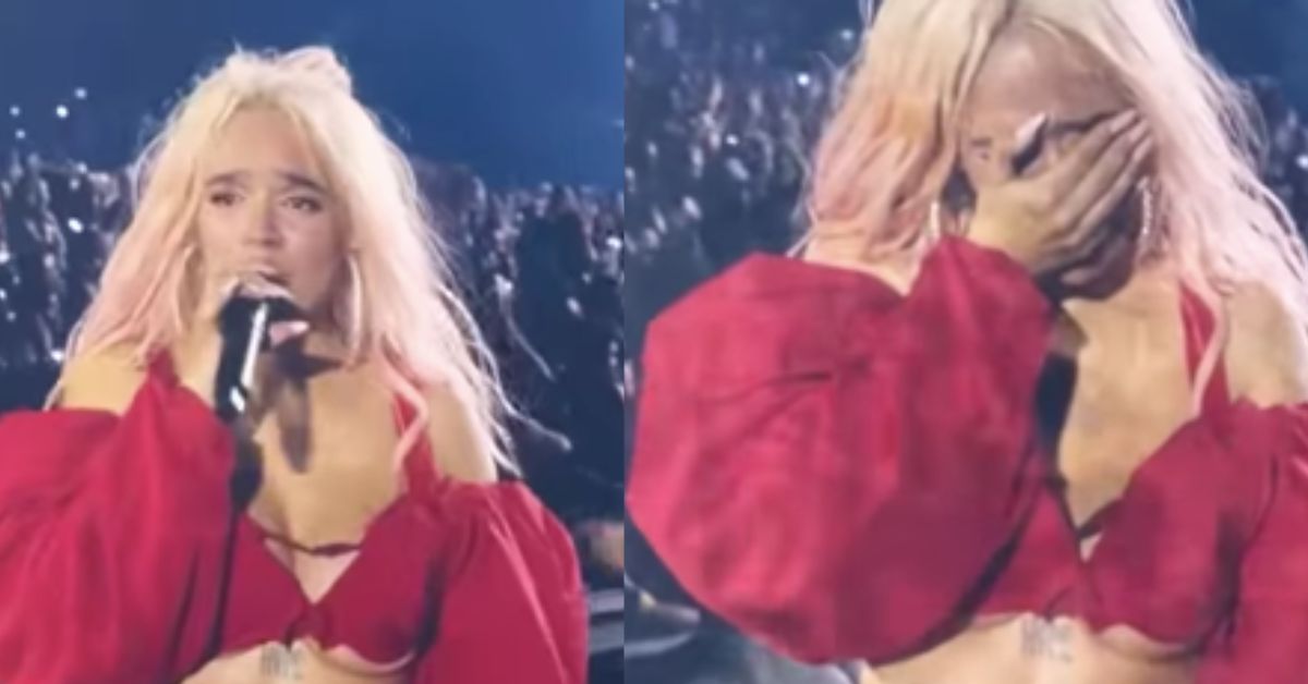 Karol G rompió en llanto en pleno concierto en Los Ángeles