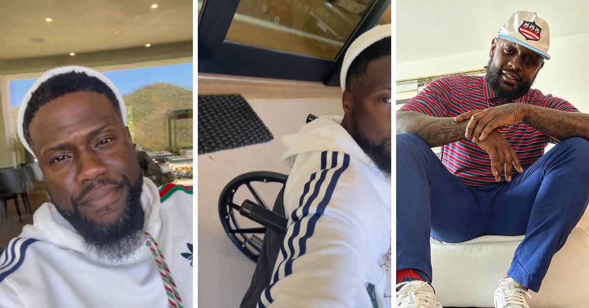 Kevin Hart terminó en silla de ruedas tras competir con Stevan Ridley