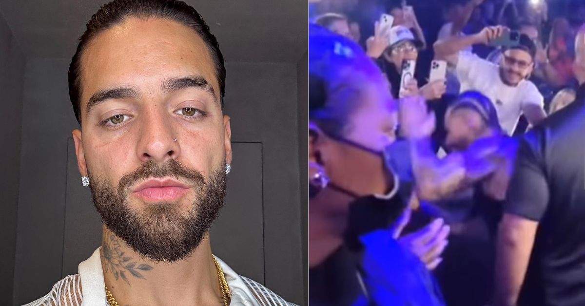 Maluma se enojó con un fan y le dio un fuerte manotazo