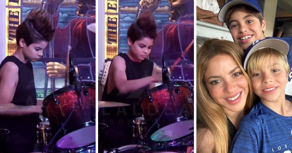 Milan, el hijo de Shakira, sorprendió tocando la batería